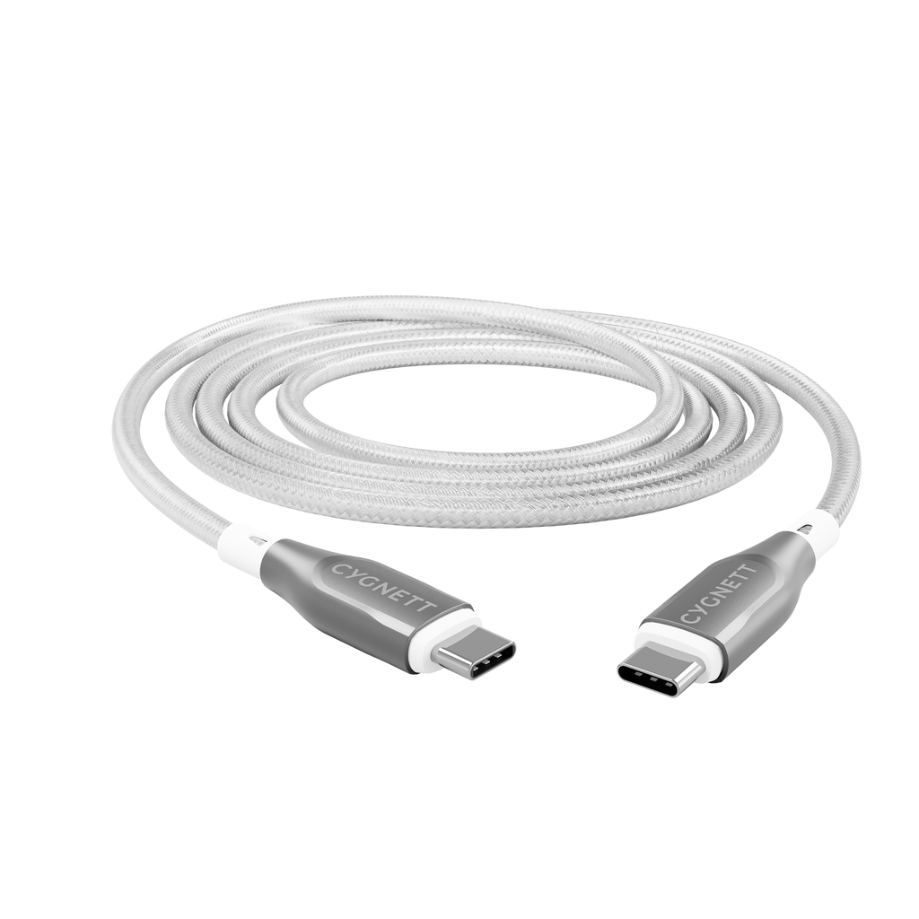 USB-C to USB-C Cable 3M – White – Cygnett NZ