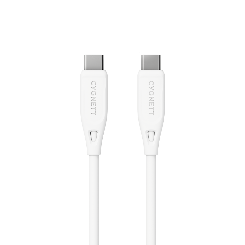 Charge & Connect USB-C To USB-C Cable - White 1.2m – Cygnett NZ